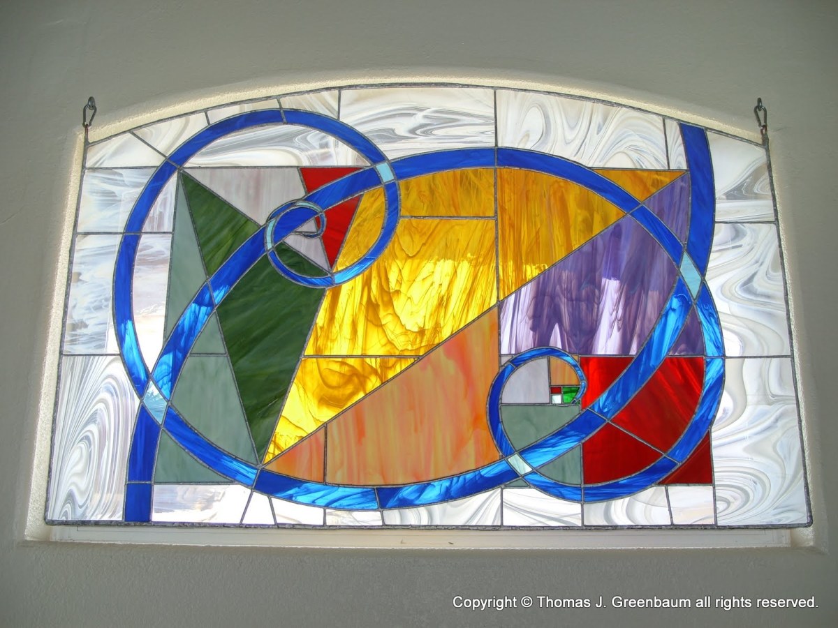 Stained Glass: Two Golden Spirals – Karmatetra