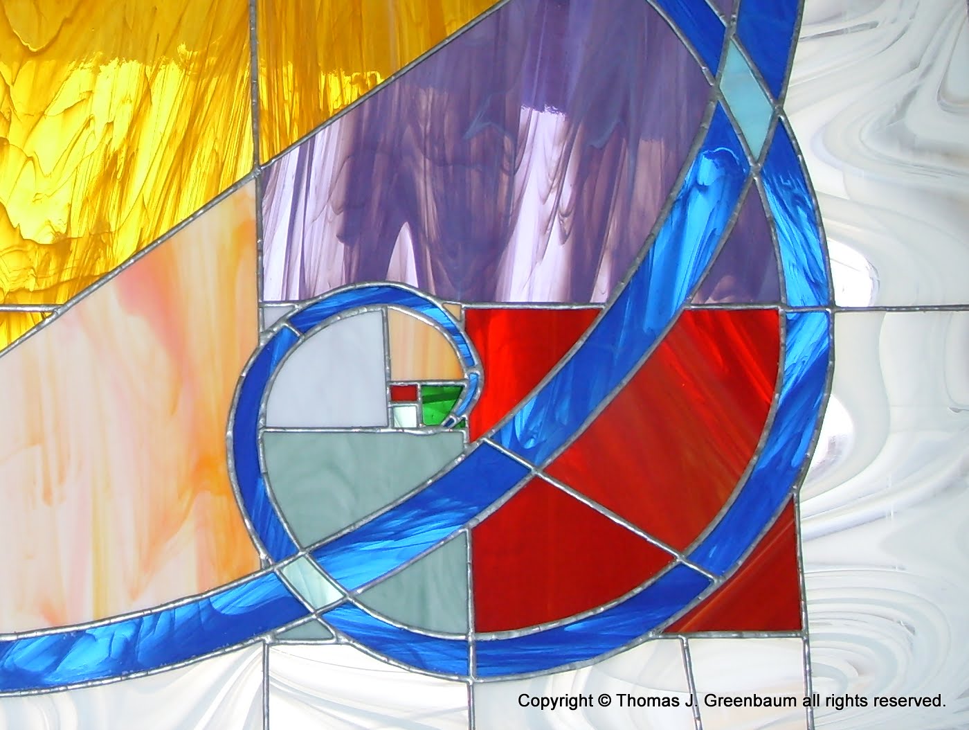 Stained Glass: Two Golden Spirals – Karmatetra