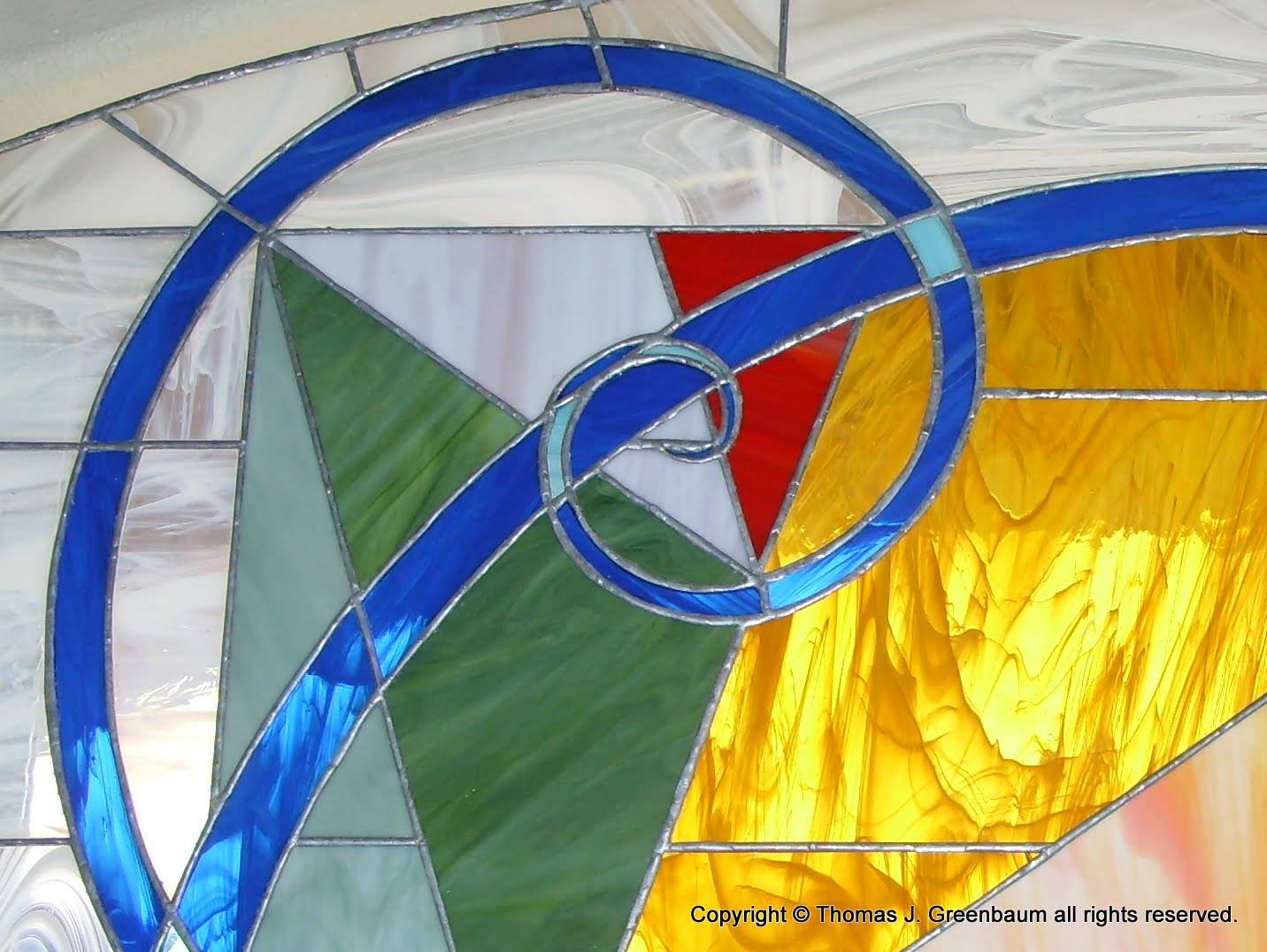 Stained Glass: Two Golden Spirals – Karmatetra